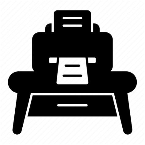 Printer Table Office Work Space Coworking Icon Download On