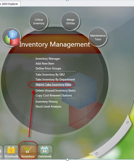 how to import an inventory file from 3rd party auditor the series2k