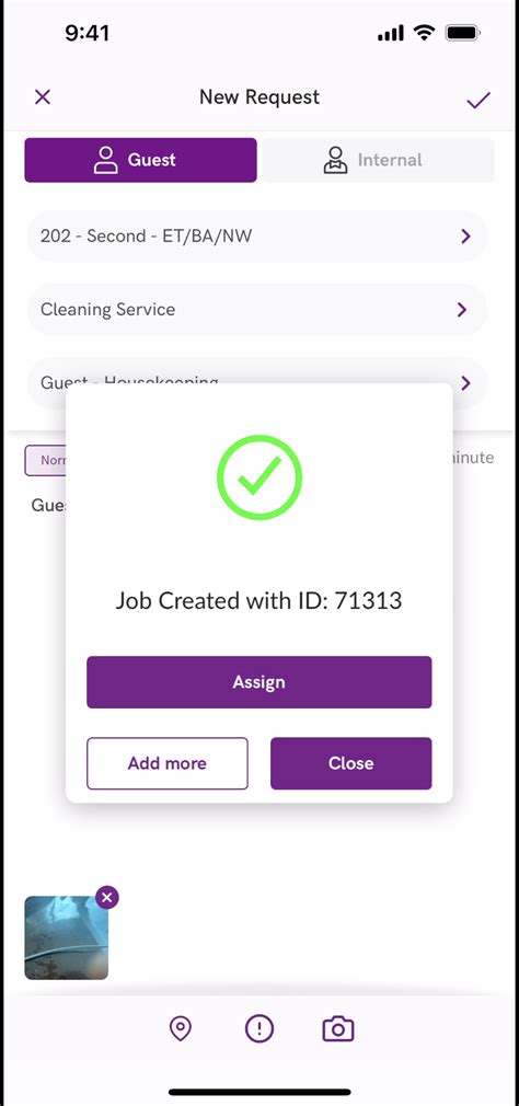create and assign a request