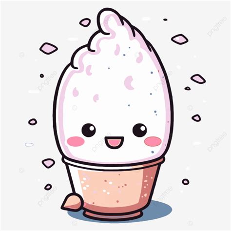 Cute Ice Cream Cone White Vector Ice Cream Day Cream Cone Ice Cream