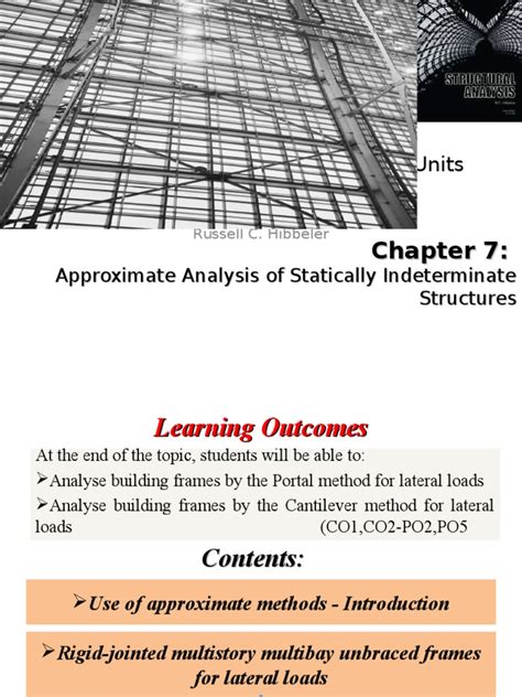 Structural Analysis 7 Edition In Si Units Approximate Analysis Of