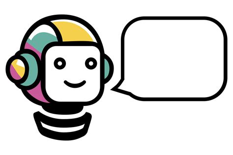 Chat Bot Logo Design Concept Virtual Smart Assistant Bot Icon Robot Head With Speech Bubble