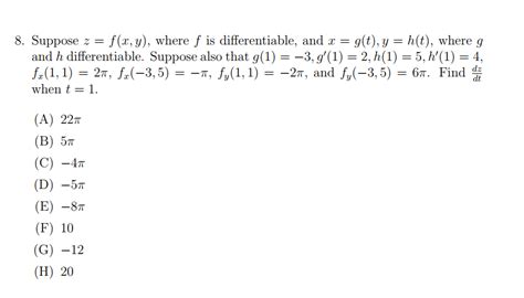 Solved Suppose Z F X Y Where F Is Differentiable And Chegg Com