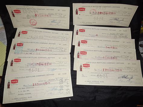 1964 Lot Of 10 Coca Cola Bottling Company Coke Dothan Alabama Bank