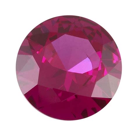 Lab Created Ruby 8mm Round Faceted Stone