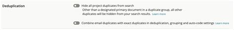 Administrator Deduplication Settings Knowledge Base