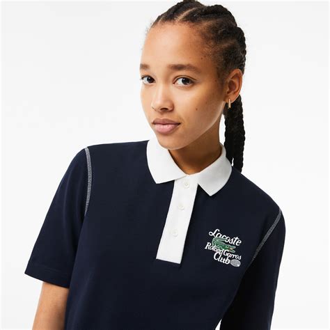 Robe Femme Club Lacoste X Roland Garros Marine Roland Garros Boutique