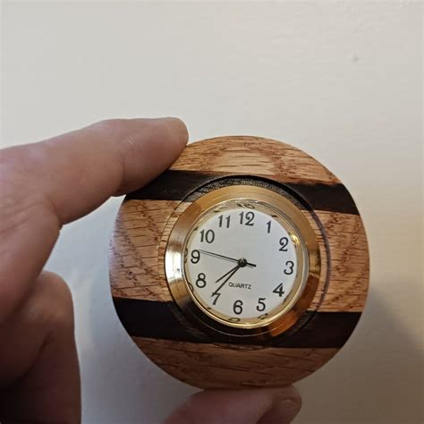 Tiny Small Wood Clock Tiny Office Clock Fridge Magnet Clock Stove