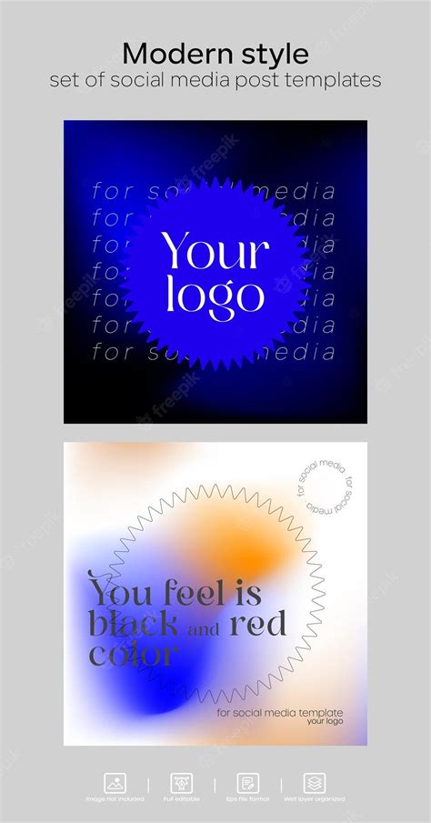 Plantilla De Redes Sociales Editable De Estilo Moderno Vector Premium