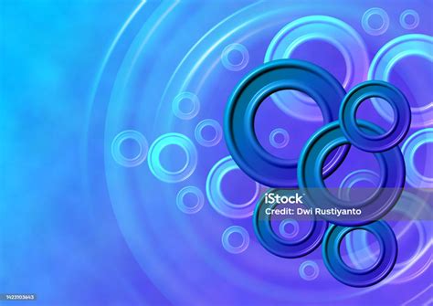 추상적 인 배경 3d 원형 파란색 경사와 엠보싱 0명에 대한 스톡 사진 및 기타 이미지 0명 3차원 형태 개념 Istock