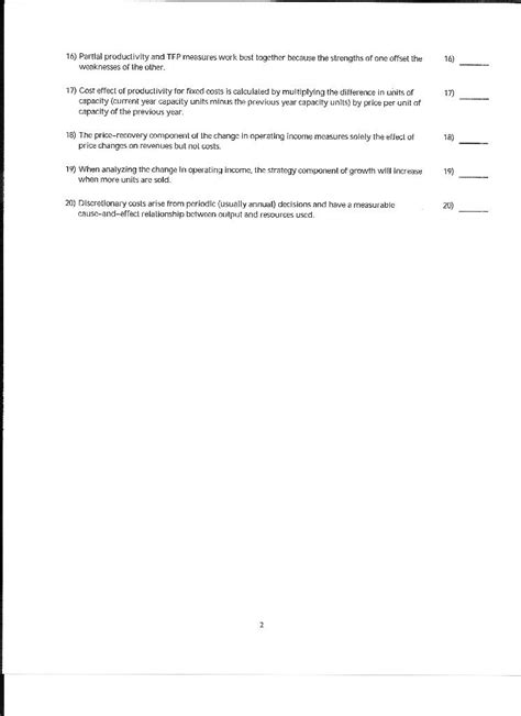 Solved Exam Nume TRUE FALSE Write T If The Statement Is Chegg