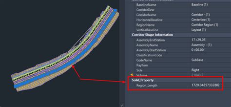 How To Extract The Corridor Region Length As A Property Within A