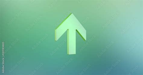 Animated Arrow Up Color 3d Icon Loop Modules For Edit With Alpha Matte