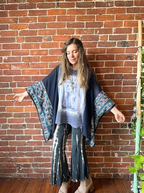 One Size Fits All Stevie Nicks Poncho Top Boho Hippie Etsy