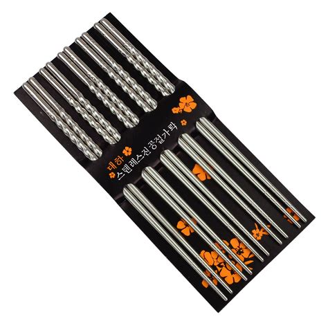Buy Stainless Steel Spiral Chopsticks Pairs Online At Low Prices In India Amazon In
