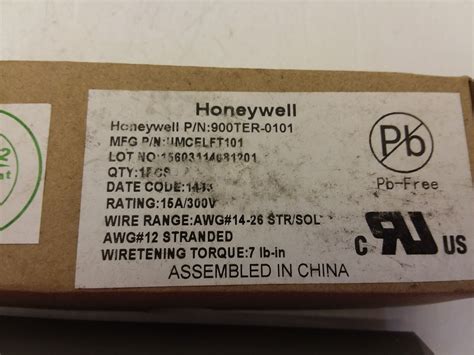 Honeywell 900ter 0101 Terminal Block Hc900 Hi Voltage Euro Style Nib Ebay