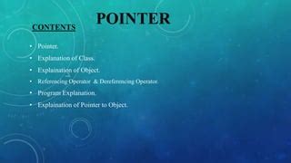 Pointer To Object Pptx