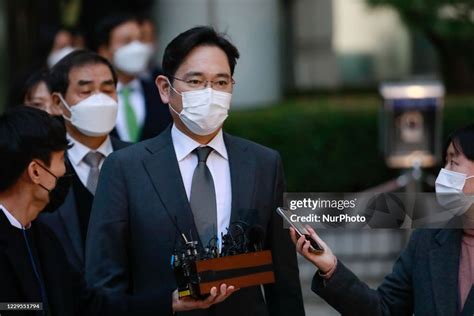 Samsung Electronics Vice Chairman Jay Y Lee Leaves A Court After The