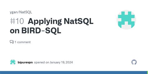 Applying Natsql On Bird Sql · Issue 10 · Ygannatsql · Github