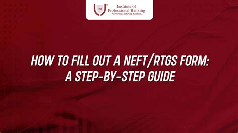 Fill Out Neft Rtgs Form Pdf A Step By Step Guide