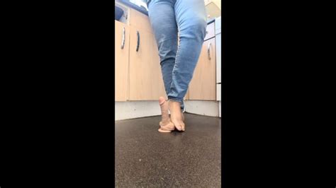 Goddess Ebony Ebony Bare Feet Ball Stomping Humiliation Using Dildo Manyvids