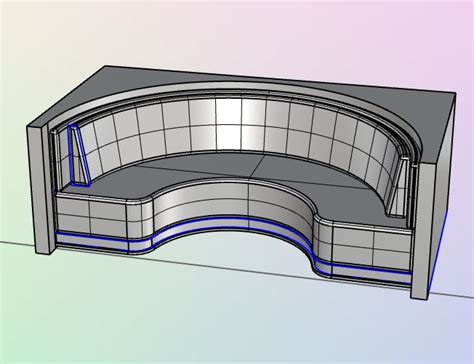 SubD Modelling Tips Curved Banquette Design