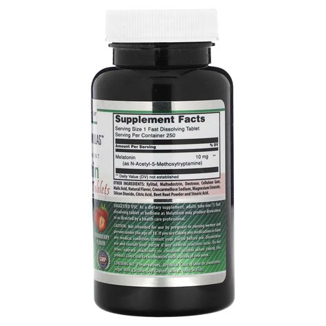 Amazing Nutrition Melatonin Strawberry 10 Mg 250 Tablets