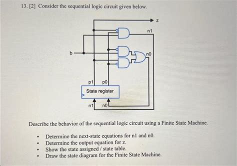 Solved 13 2 Consider The Sequential Logic Circuit Given