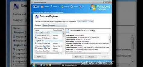 How To Remove Unwanted Startup Applications In Vista With Windows Defender Operating Systems