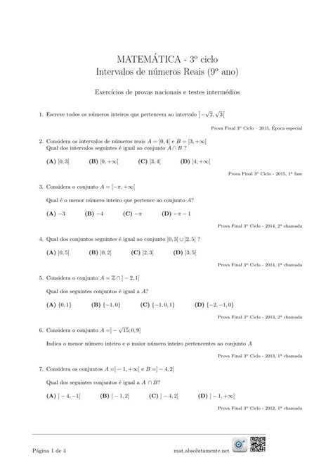 PDF MATEMATICA 3 O Ciclo MATEMATICA 3 O Ciclo Intervalos De
