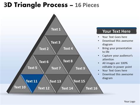 D Triangle Process Pieces Powerpoint Slides And Ppt Templates Graphics Presentation