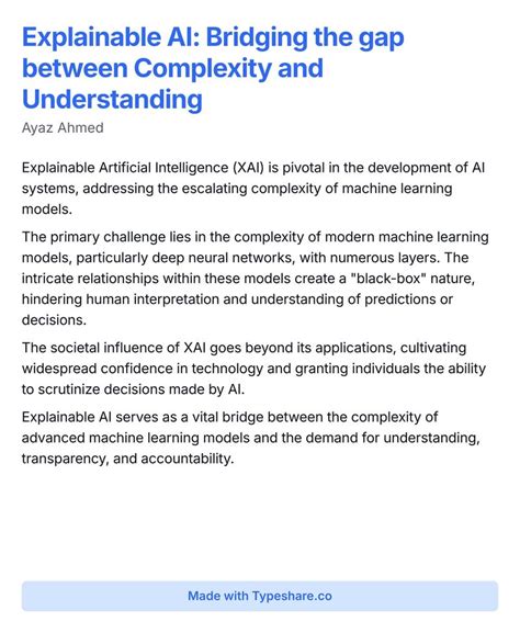 Ayaz A. on LinkedIn: Explainable AI: Bridging the gap between Complexity and…