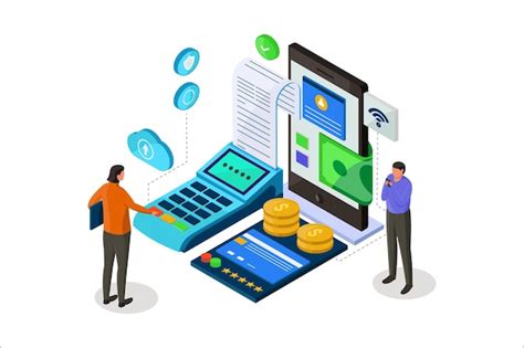 Premium Vector POS Terminal Payment Isometric Illustration