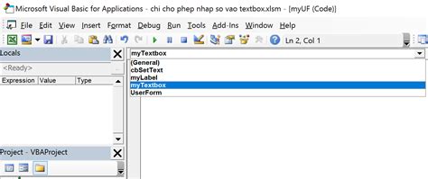 chỉ cho phép nhập số trên textbox của form học excel online miễn phí