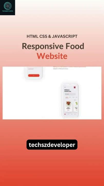 Responsive Food Website Html Css And Javascript Techszdevelopercoding
