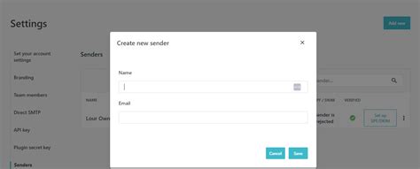 Add A Sender
