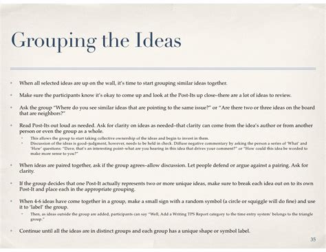 Grouping The Ideas When