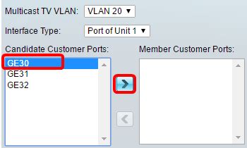 Configure Customer Port Multicast TV Virtual Local Area Network VLAN Membership On A Switch