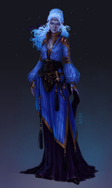 Commission Dark Elf Sorceress By Dimary On Deviantart