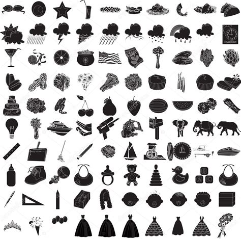 100 Icon Set 3 — Stock Vector © Basheeradesigns 3545528