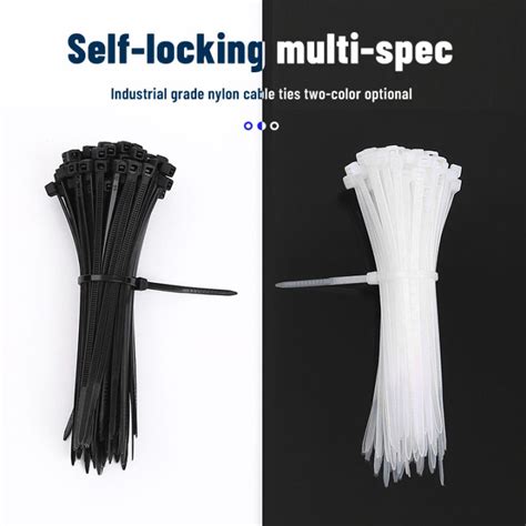 เหนียว ทน ถูก แพคละ100เส้น 4 6 8 10 12นิ้ว เคเบิ้ลไทร์ Cable Tie หนวด