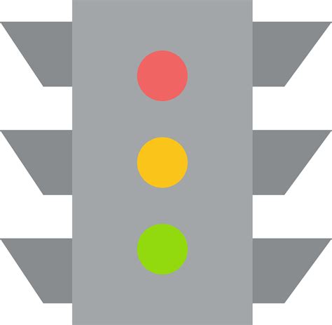 light traffic signal navigation rule flat color icon vector icon banner