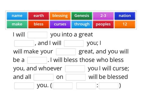 Lesson 00 Memory Verse Secondary Complete The Sentence