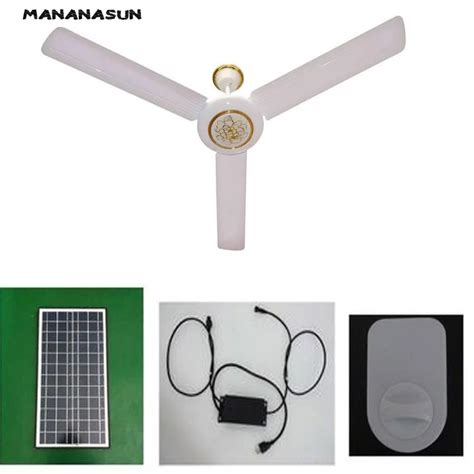Dc Solar Ceiling Fan Solar Powered Cooling Fans 40w 50w Solar Panel