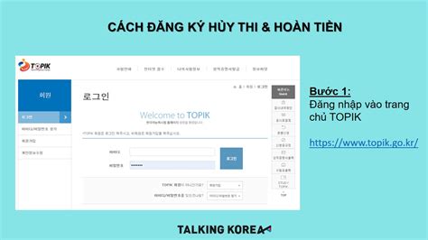 매뉴얼 HƯỚNG DẪN ĐĂNG KÝ HỦY THI VÀ HOÀN TIỀN KỲ 77 토픽 77회 응시 취소 및 환불