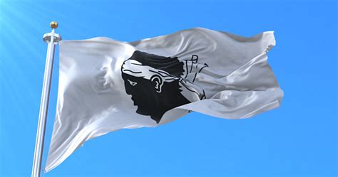 코르시카 프랑스의 지역의 국기 3d 렌더링 국기에 대한 스톡 사진 및 기타 이미지 국기 기 기둥 Istock