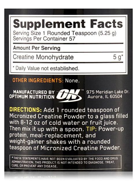 Optimum Nutrition Creatine Powder Gr