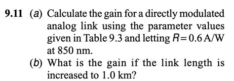 A Calculate The Gain For A Directly Modulated