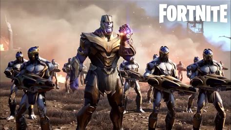 Fortnite Avengers Endgame Thanos And Chitauri Vs Avengers Youtube