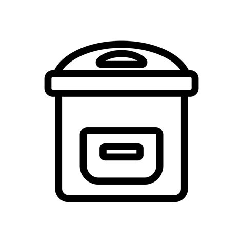 Slow Cooker Icon Vector Isolated Contour Symbol Illustration 9683544